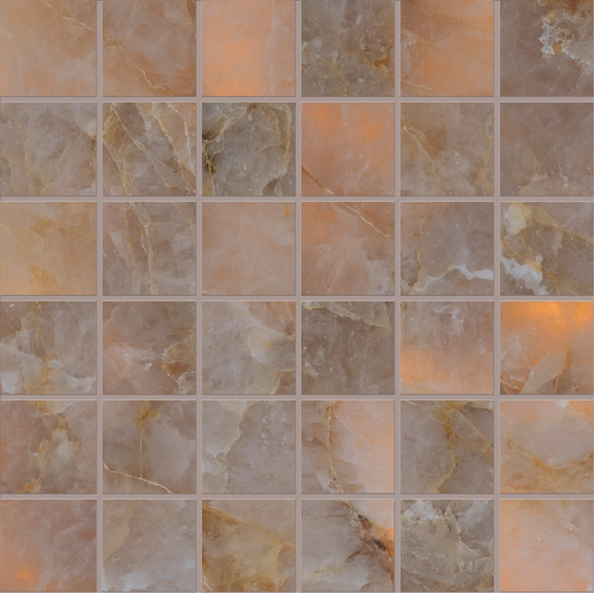 Luminous Golden Ambra Square Mosaics – Unica Stone & Tile Boutique
