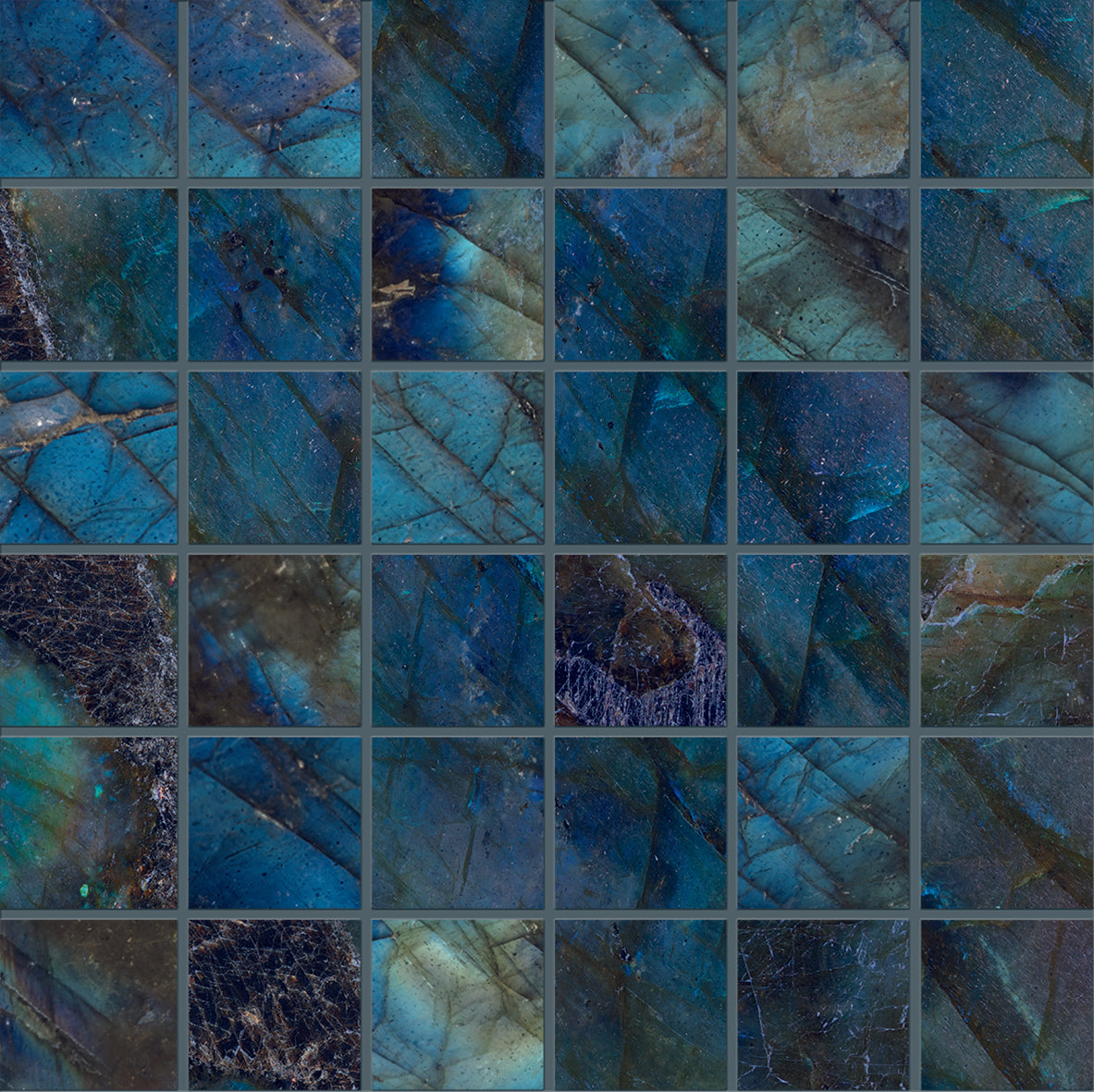 Luminous Labradorite Square Mosaics – Unica Stone & Tile Boutique