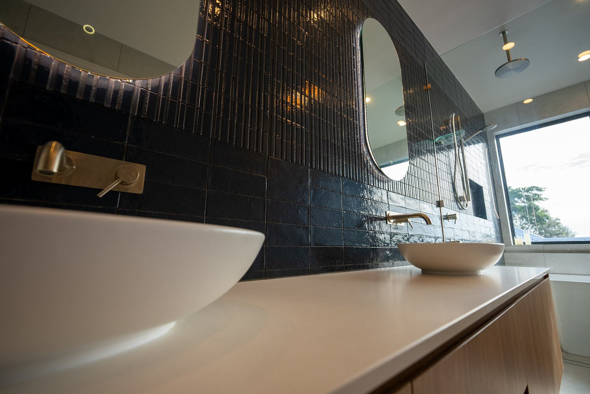 Glacé Blue Notte Brick – Unica Stone & Tile Boutique