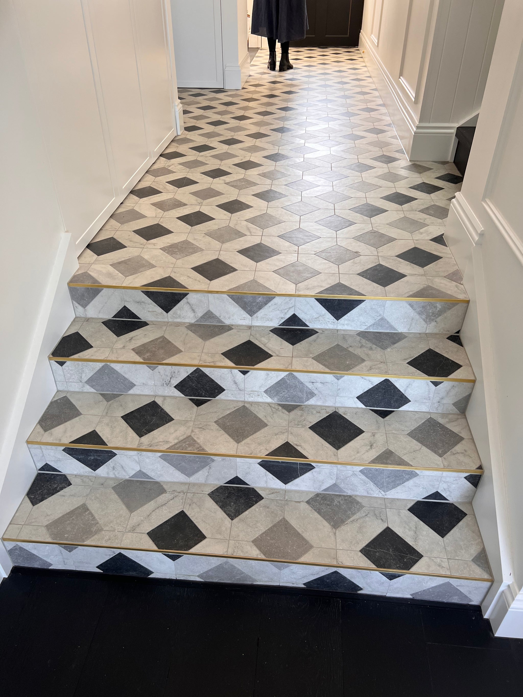 Antique Carrara Mosaic Grey Cassettone – Unica Stone & Tile Boutique